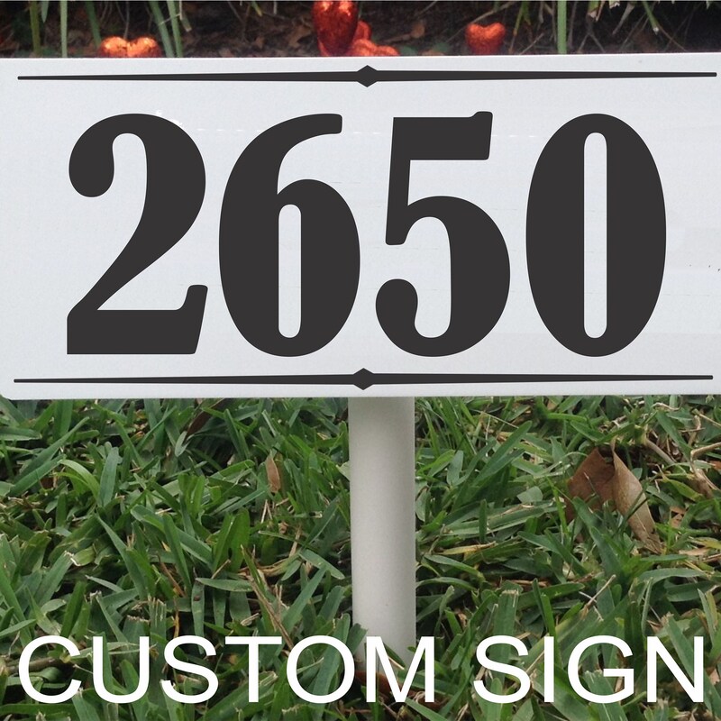 House Number Yard Sign - Etsy