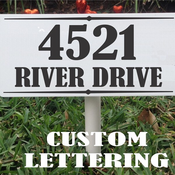 House Number Yard Sign - Etsy