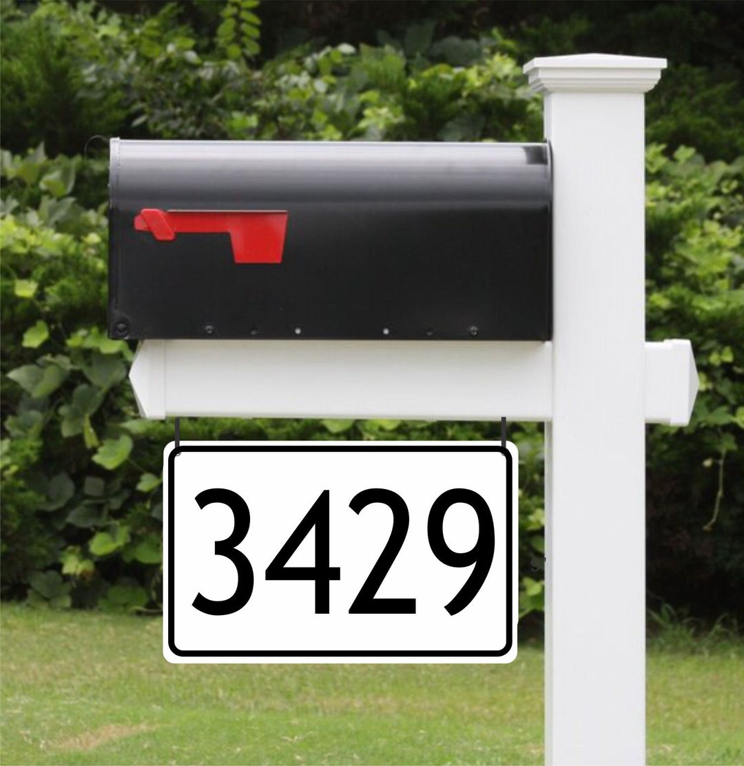 Mailbox Street Address Sign, House Number, Address Sign, Street Number ...