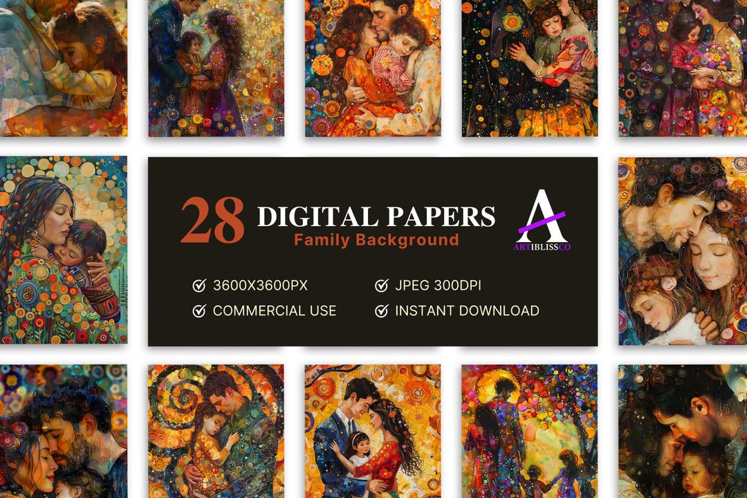 Family Background , Father and Mother Digital Papers , Instant Digital ...