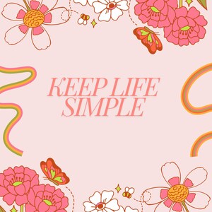 Floral keep Life Simple Poster - Etsy
