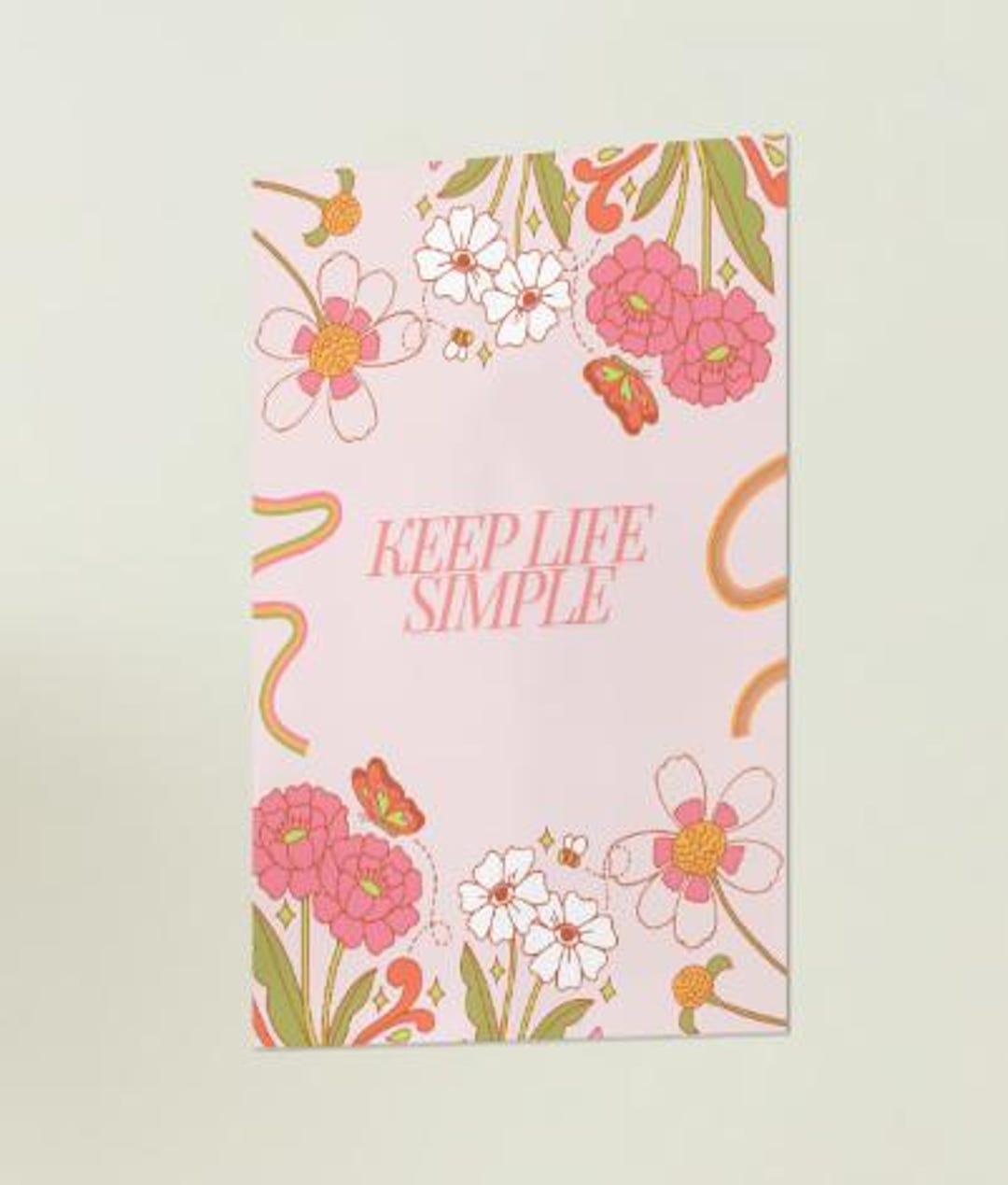 Floral keep Life Simple Poster - Etsy