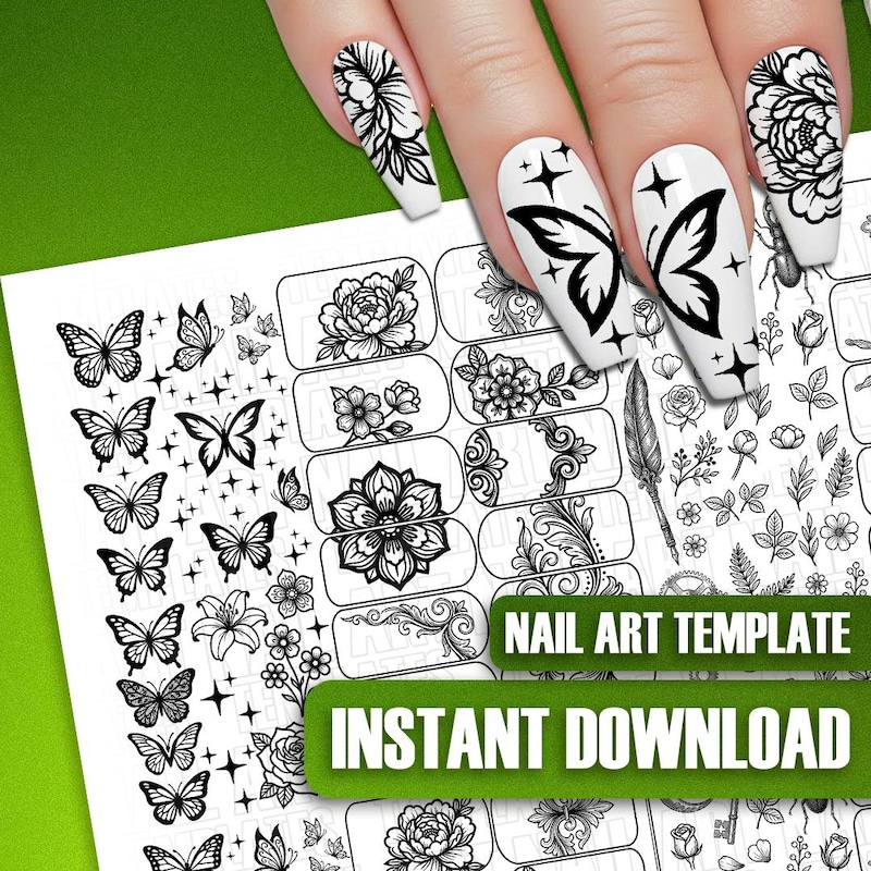 Sheet of Flower Decals - Etsy UK