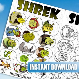 Cartoon Ogre Nail Art Template | Green Ogre Character Nail Decals ...