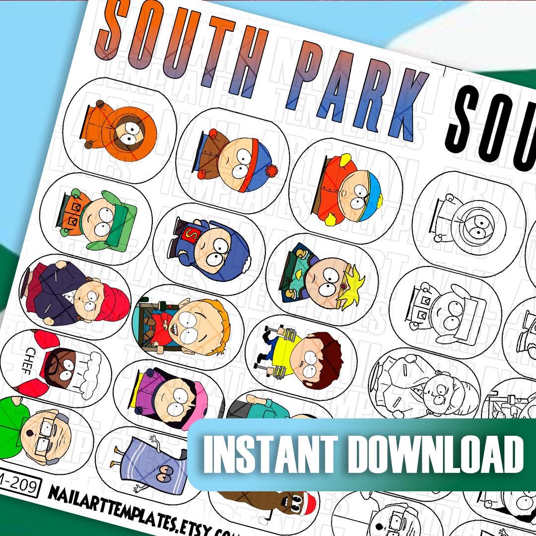 Funny Cartoon Character Nail Art Templates | DIY Nail Design Guide ...