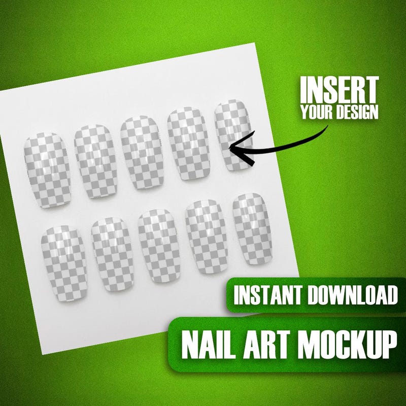 Nail Mockup Template - Etsy