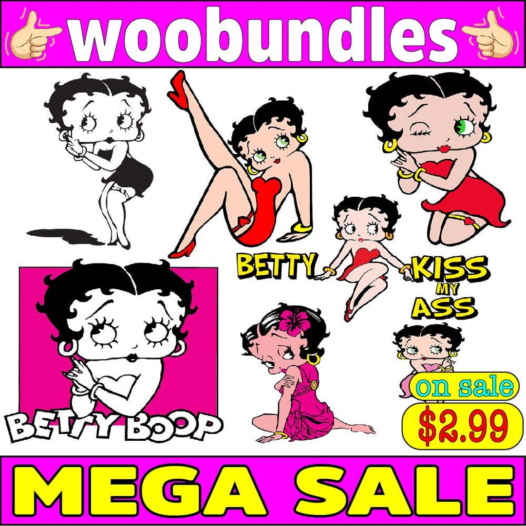 Betty Boop SVG Bundle,betty Boop Layered,svg, Easy Cut,tshirt Print ...
