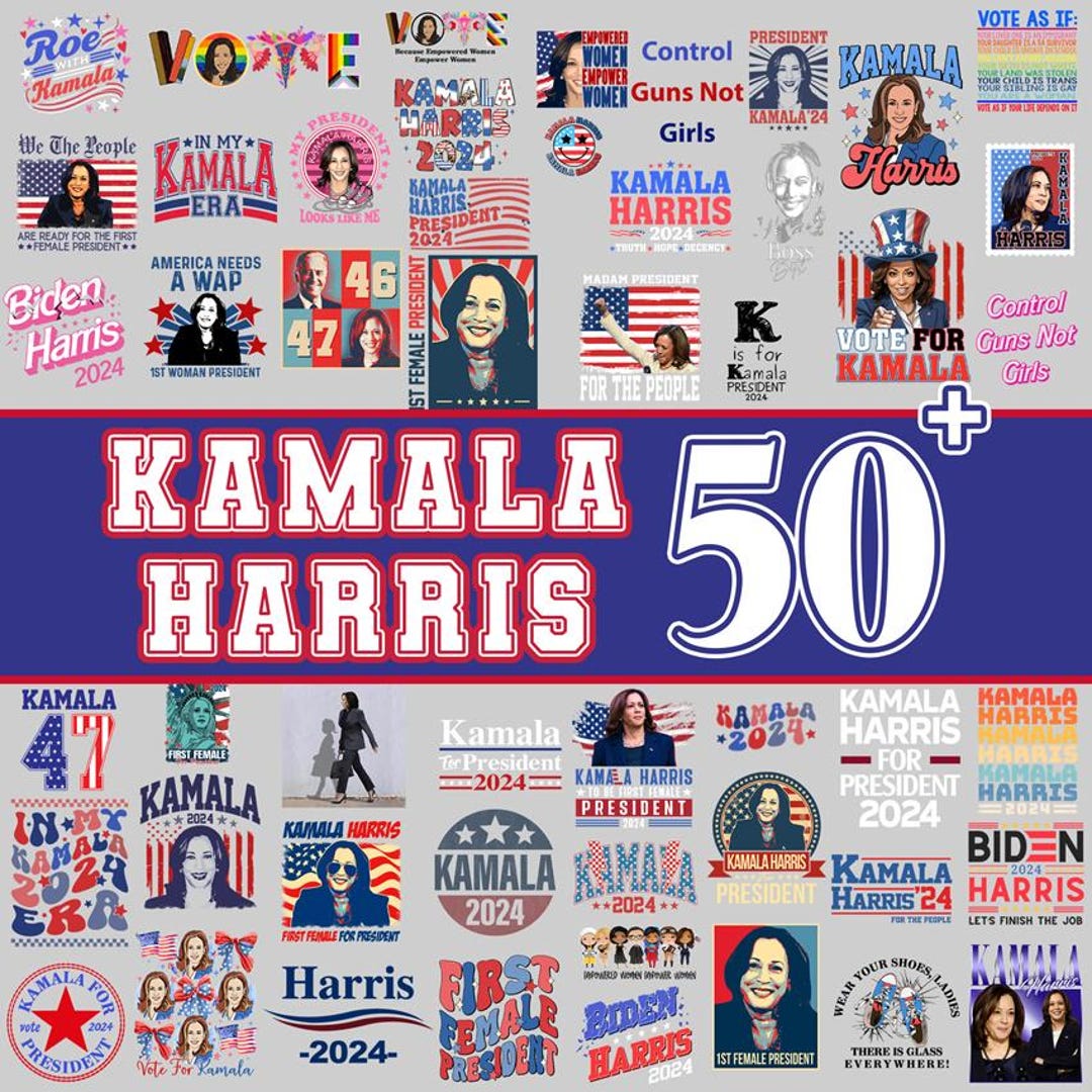 50 Kamala Harris 2024 Bundle, Kamala Png, Kamala Harris Png, Harris for ...