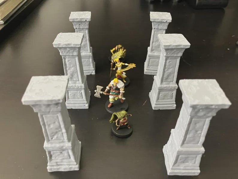 3D Printable Pillars for Fantasy Tabletop Games – Dungeon Terrain STL ...
