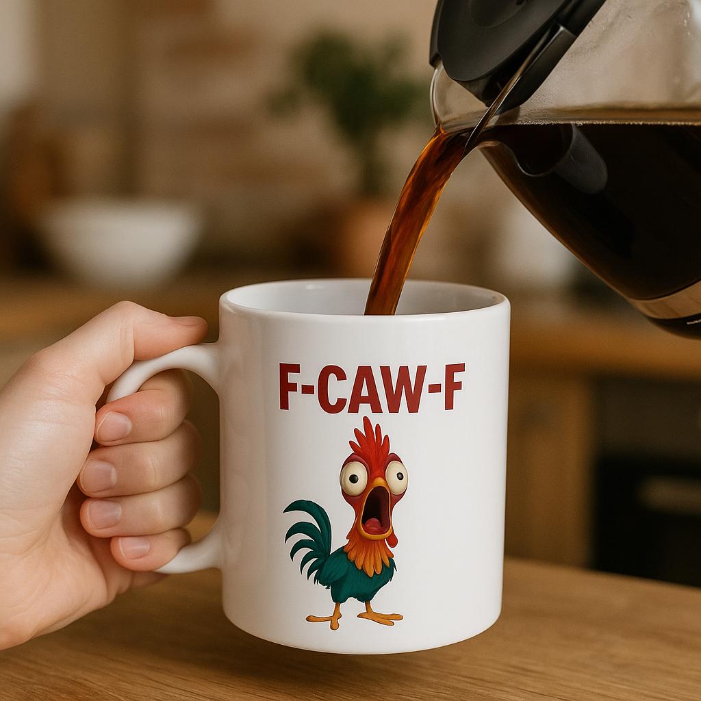F-caw-f Coffee Cup Mug, Gag Gift, Funny Humorous Kitchen Decor, Unique ...