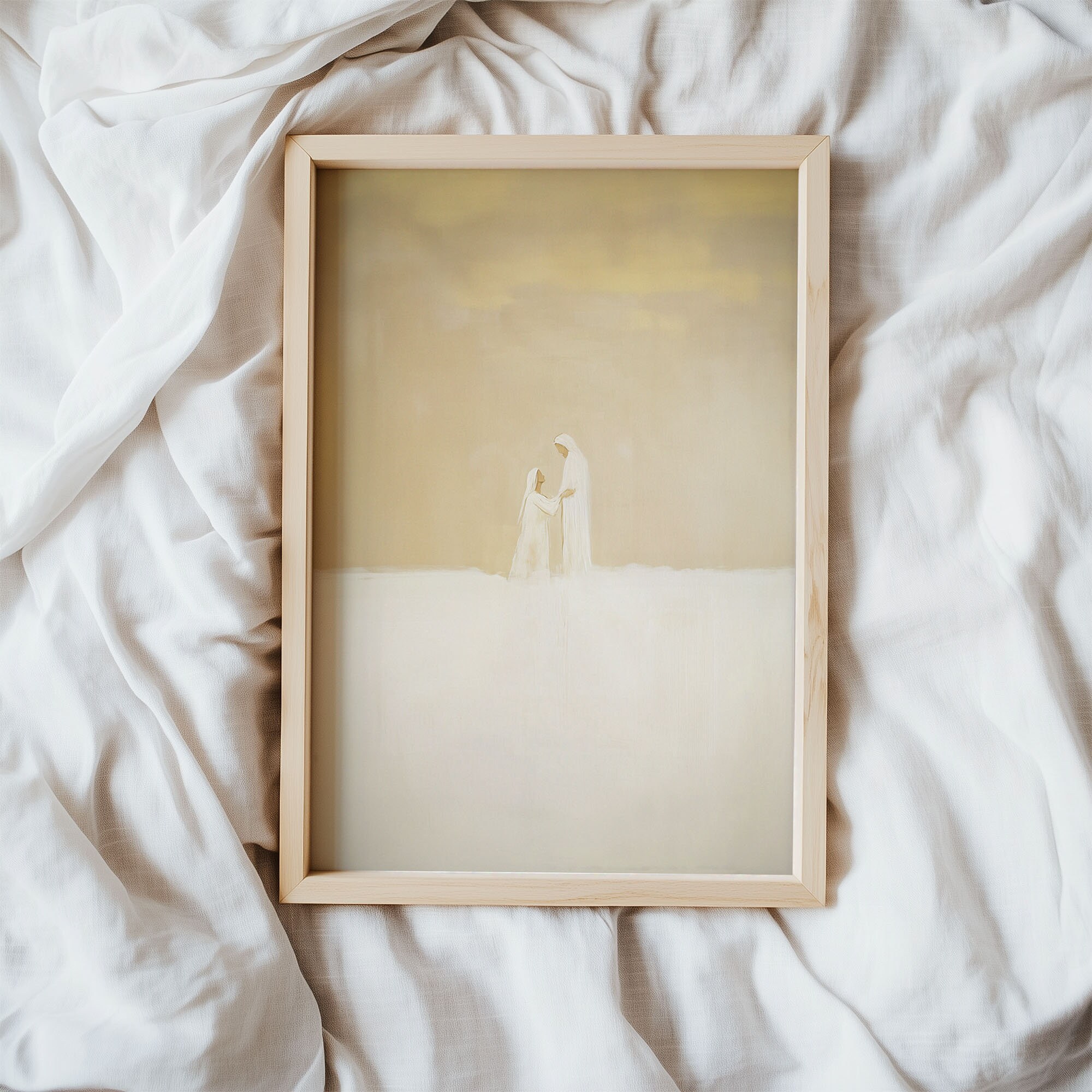 Woman Touches Jesus, Golden Beige, God Heals, Modern Christian Bible ...