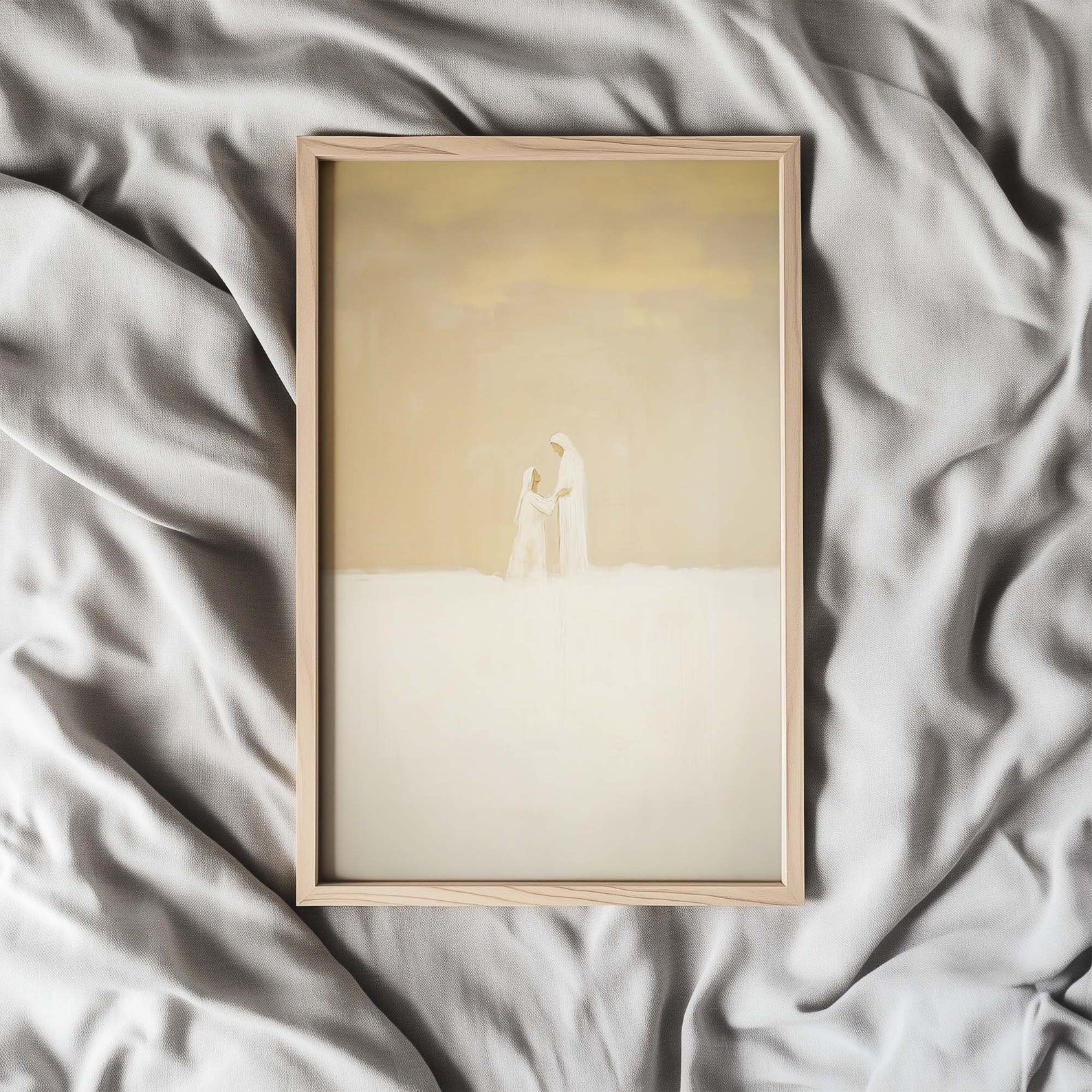 Woman Touches Jesus, Golden Beige, God Heals, Modern Christian Bible ...