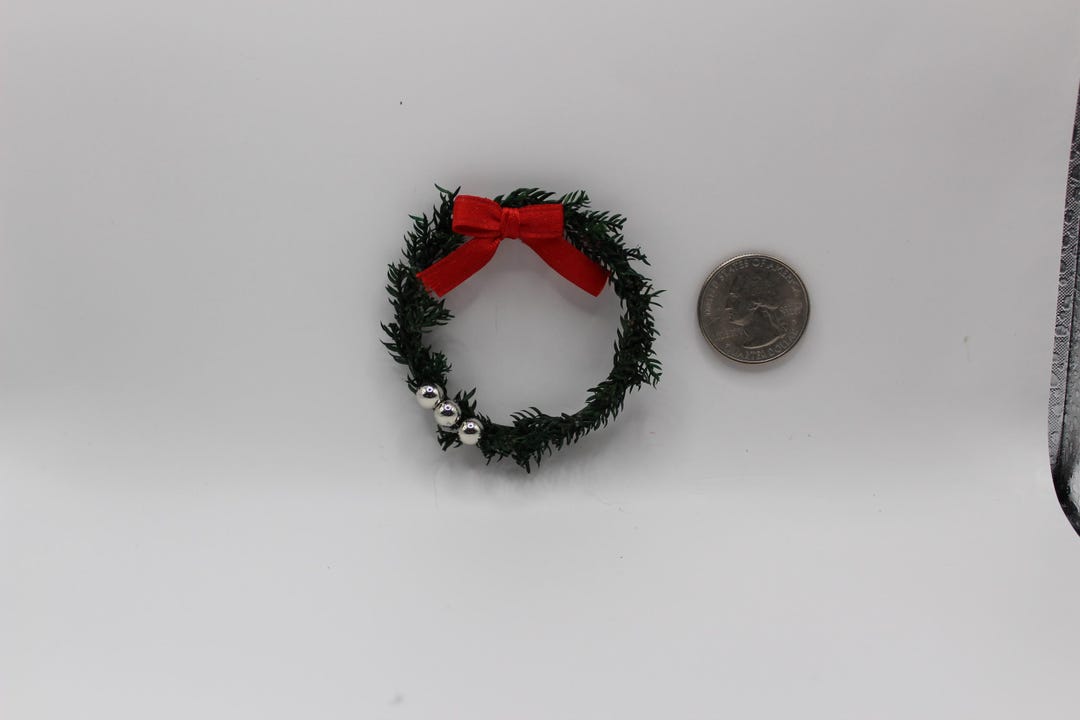 Miniature Preserved Princess Pine Wreath: Fairy Garden Dollhouse Decor ...