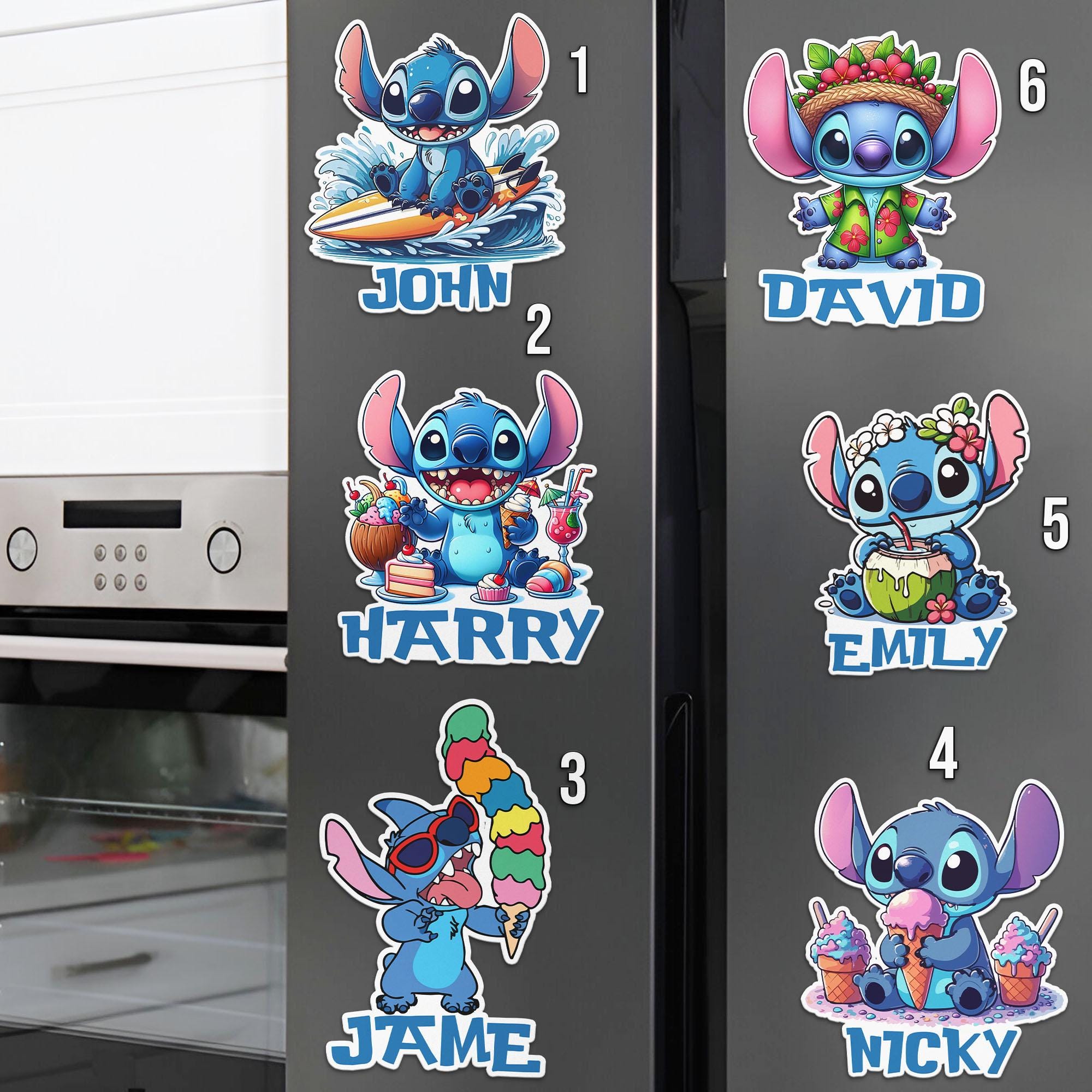 Personalized Disney Stitch Cruise Door Magnet, Disney Surfing Stitch ...