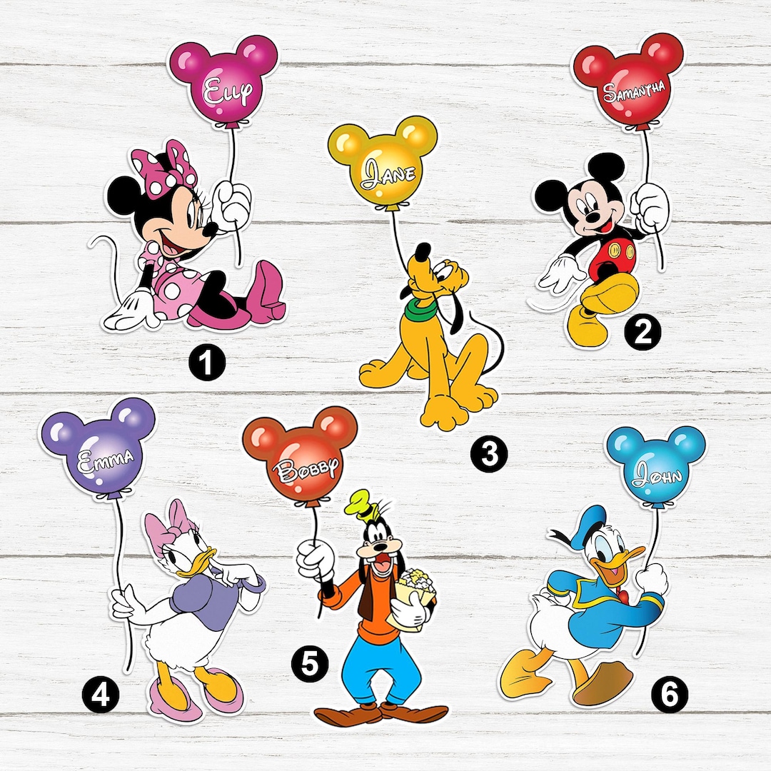 Personalized Disney Balloon Magnet, Mickey and Friends Magnet, Cruise ...