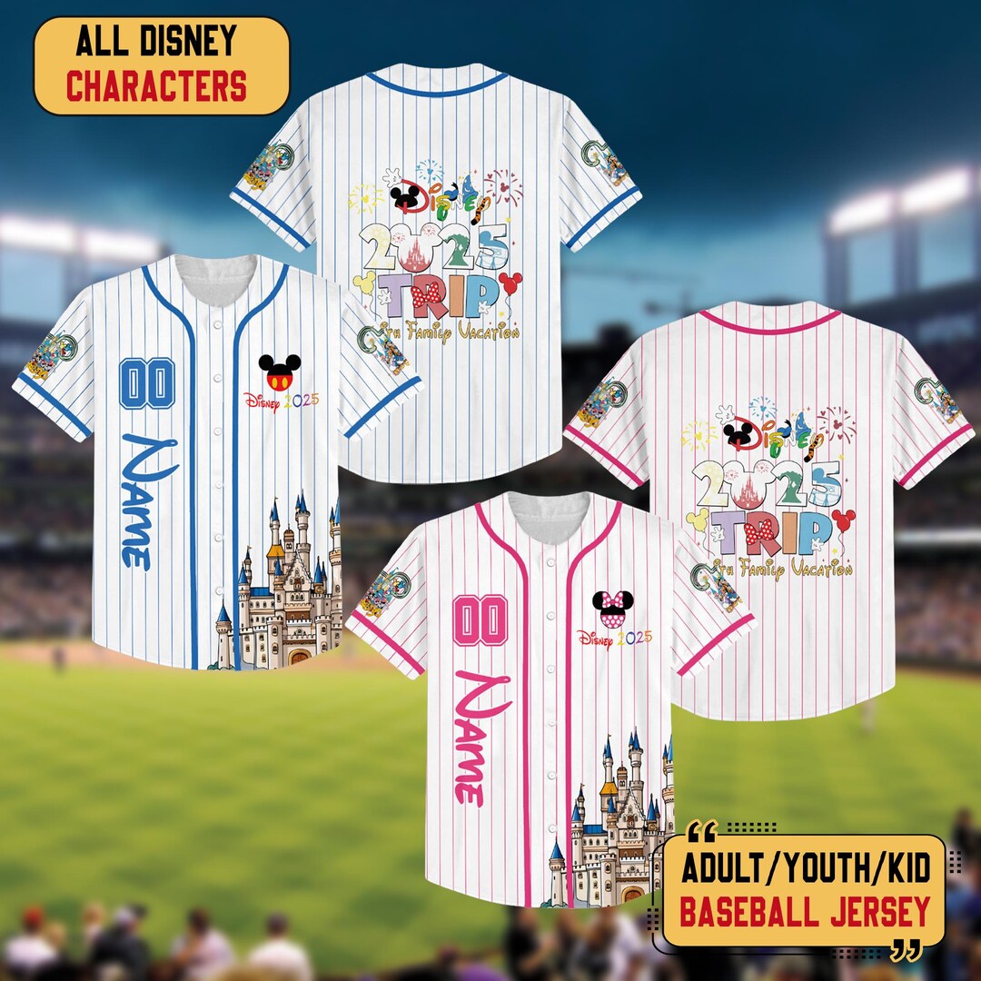 Personalize Disney Family Vacation 2025 Baseball Jersey, Disney Family ...