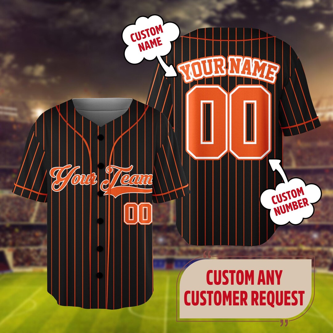 Custom Your Stripe Line Color Baseball Team Jersey, Custom Name ...