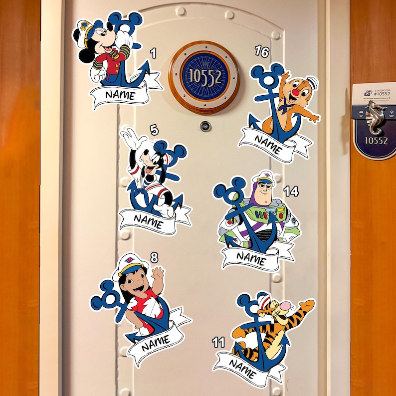 Personalized All Disney Characters Mickey and Friends Anchor Cruise ...