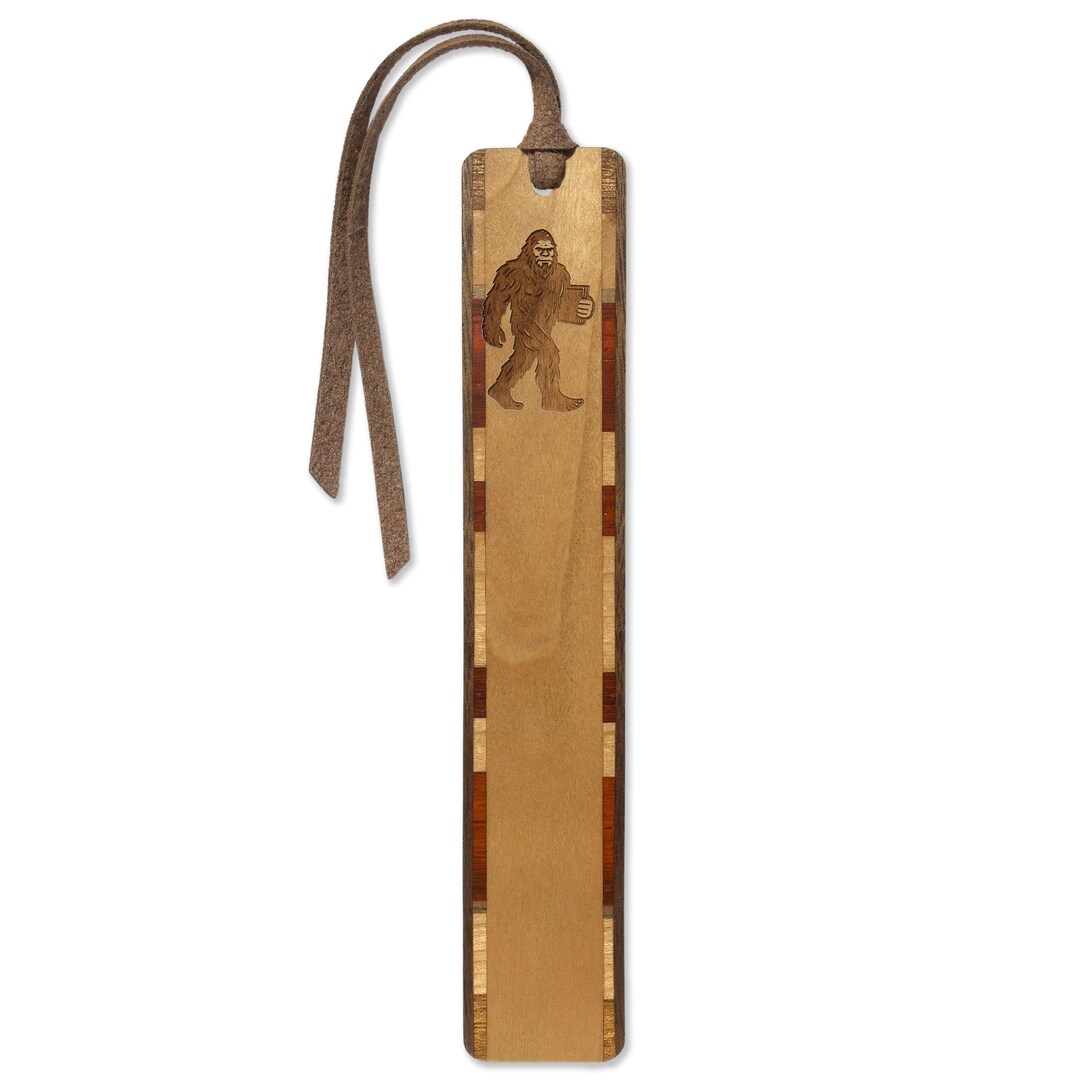 Bigfoot Bookmark – Sasquatch Reading – Handcrafted Wood Gift for ...