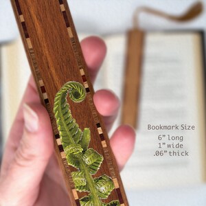 Fiddlehead Fern Wooden Bookmark - Nature Art - Handmade in the USA - Etsy