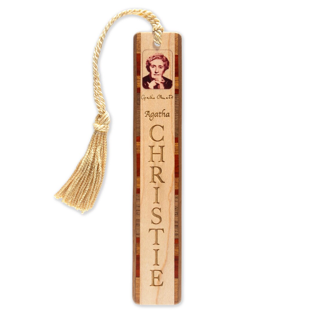 Agatha Christie Wooden Bookmark With Engraved Signature – Made in the ...
