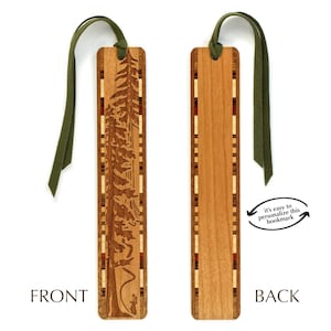 Evergreen Hiker Handmade Engraved Wooden Bookmark - Made in the USA - Etsy