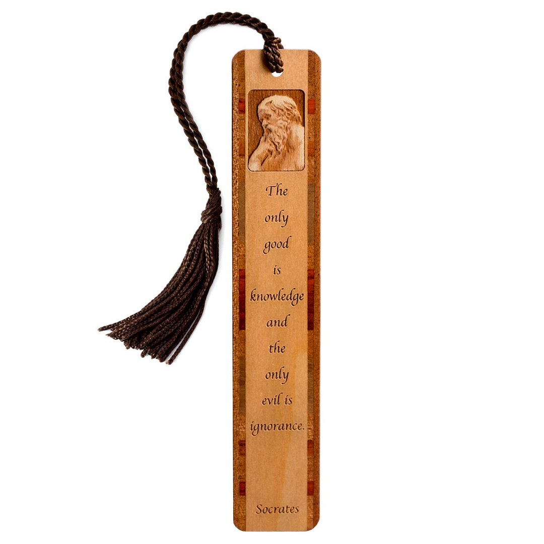 Socrates Greek Philosopher Wooden Bookmark the Only Good is Knowledge ...