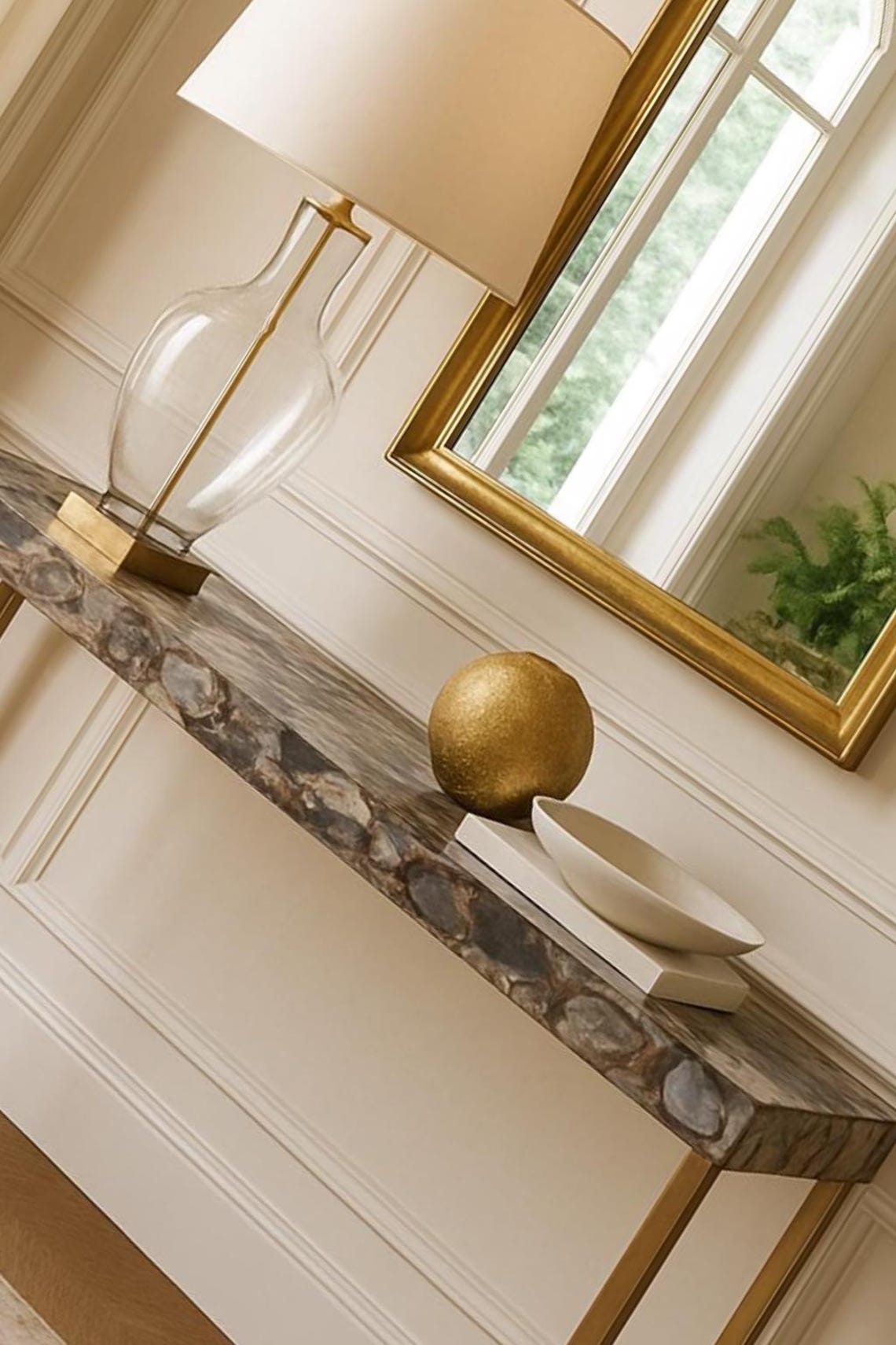 Handmade Agate Console Table – Gemstone Hallway Furniture, Modern ...