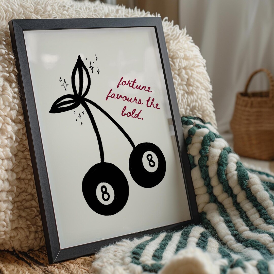 Fortune Favours the Bold Wall Print - Digital Download, Printable Wall ...