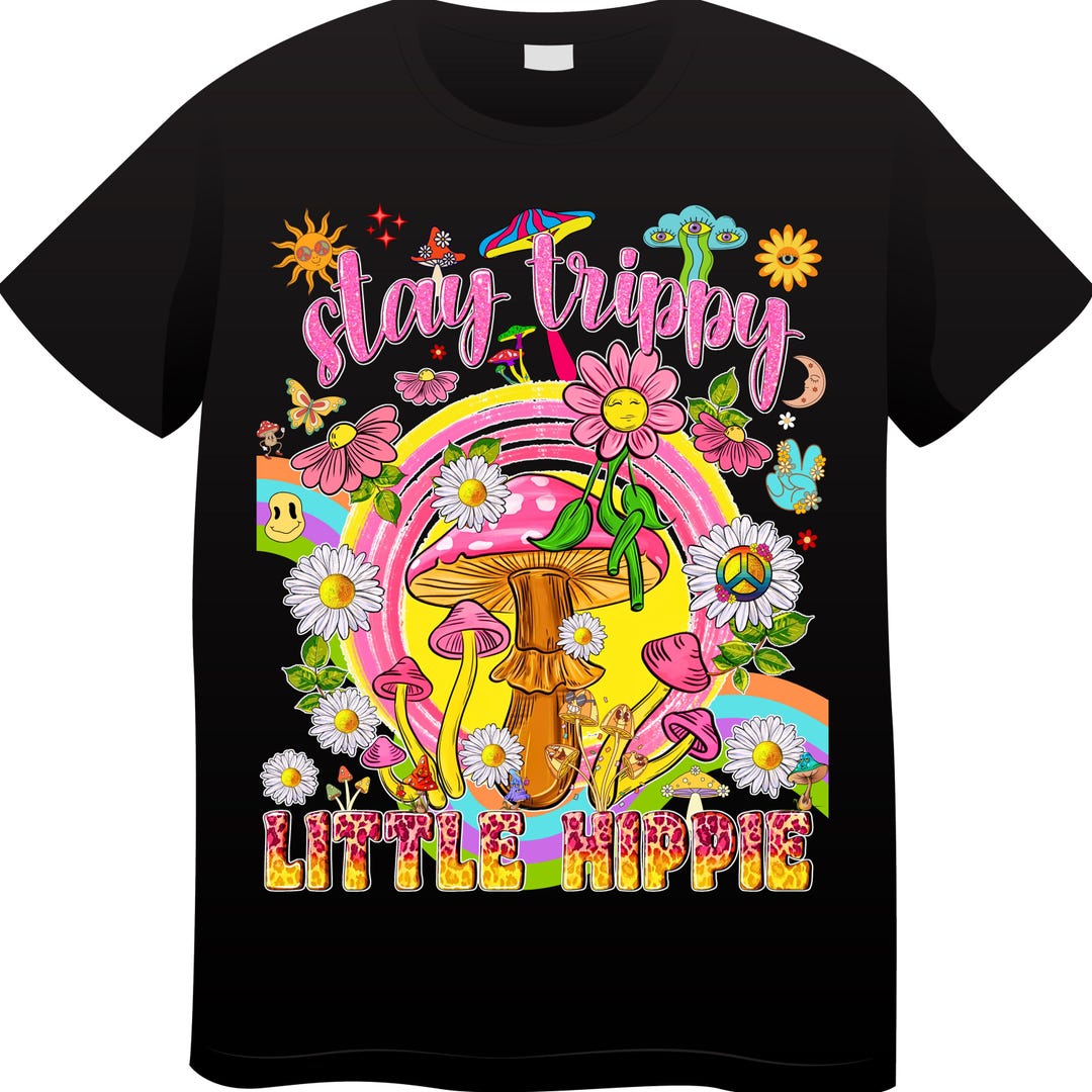 Retro Groovy Mushroom PNG: 70s Trippy Hippie Sublimation Design ...