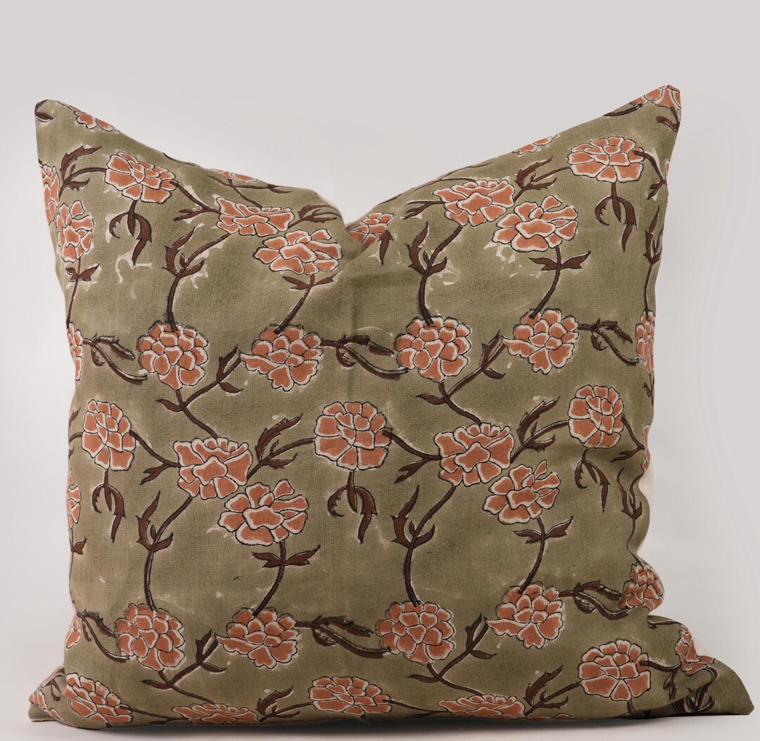 Green Pillow Cover Custom Size Lumbar Pillow Hostess Gift for Home ...