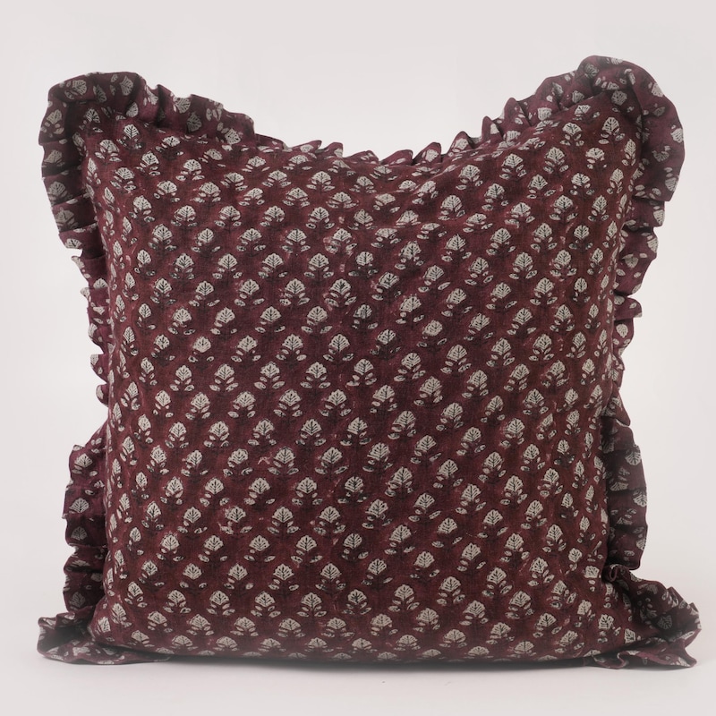 Black and Maroon Pillows - Etsy