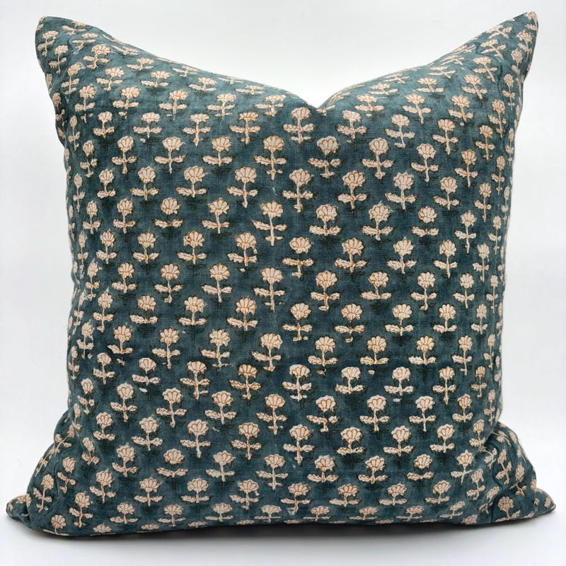Block Print Pillow Cover - Etsy