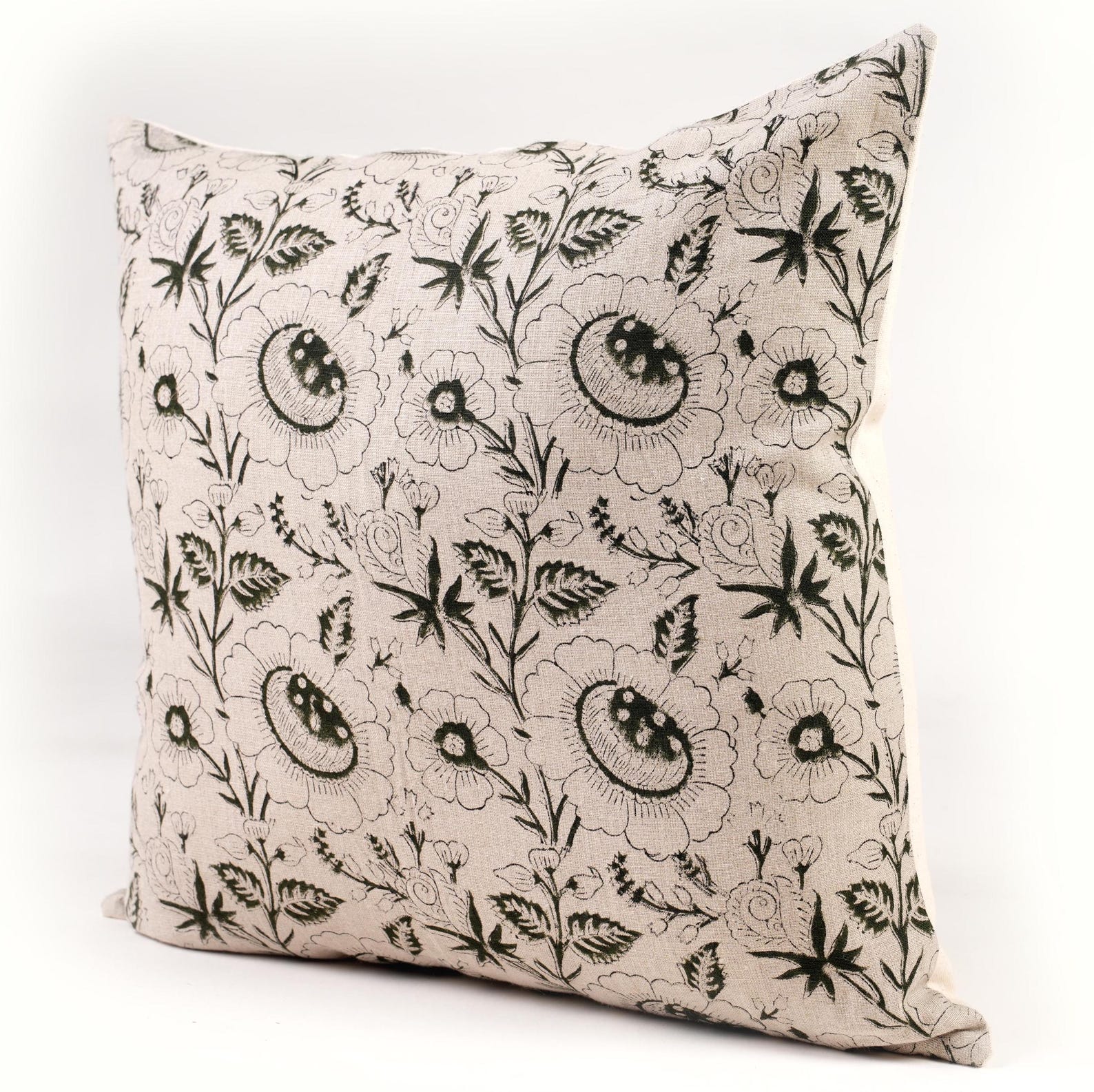 Floral Green Pillow Spring Pillow Cover French Country Pillow Cover ...