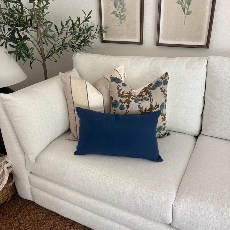 Pillow Combination Set Blue Pillow Combo Sectional Pillows Set Throw ...