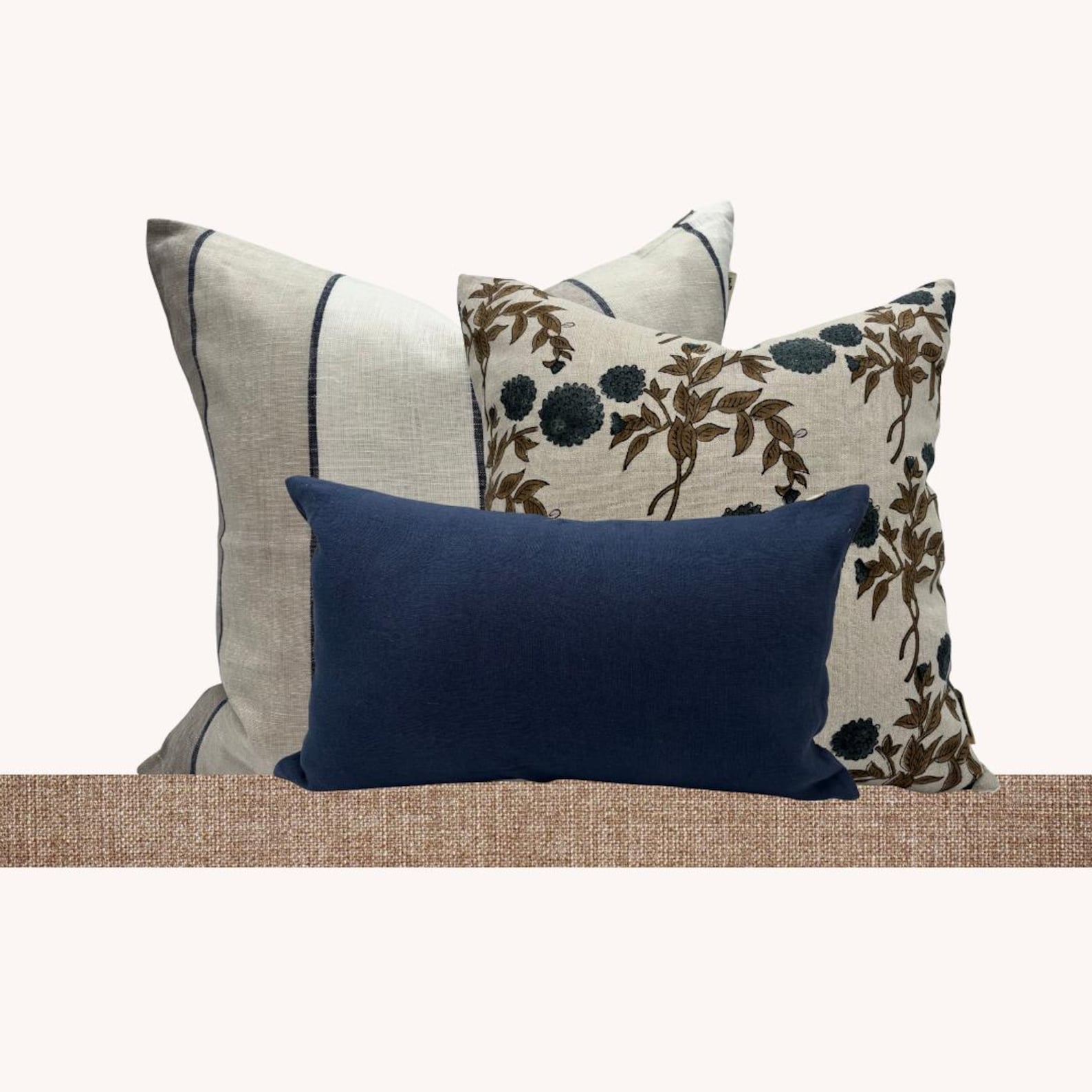 Pillow Combination Set Blue Pillow Combo Sectional Pillows Set Throw ...