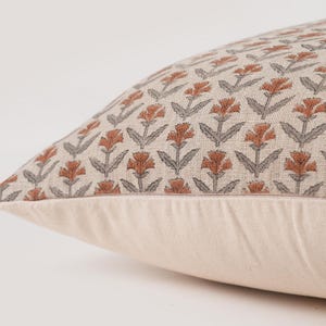French Country Pillow Rust Pillow Cover Spring Flowers Throw Pillow ...