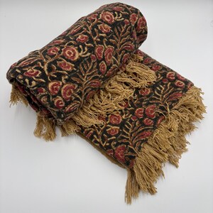 Block Print Throwcotton Throw Throwdesigner Throwthrow Blanketchristmas ...