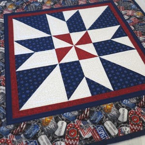 USMC Patriotic Military Honor Fabric Quilted Table Topper Approx. 19.75 ...