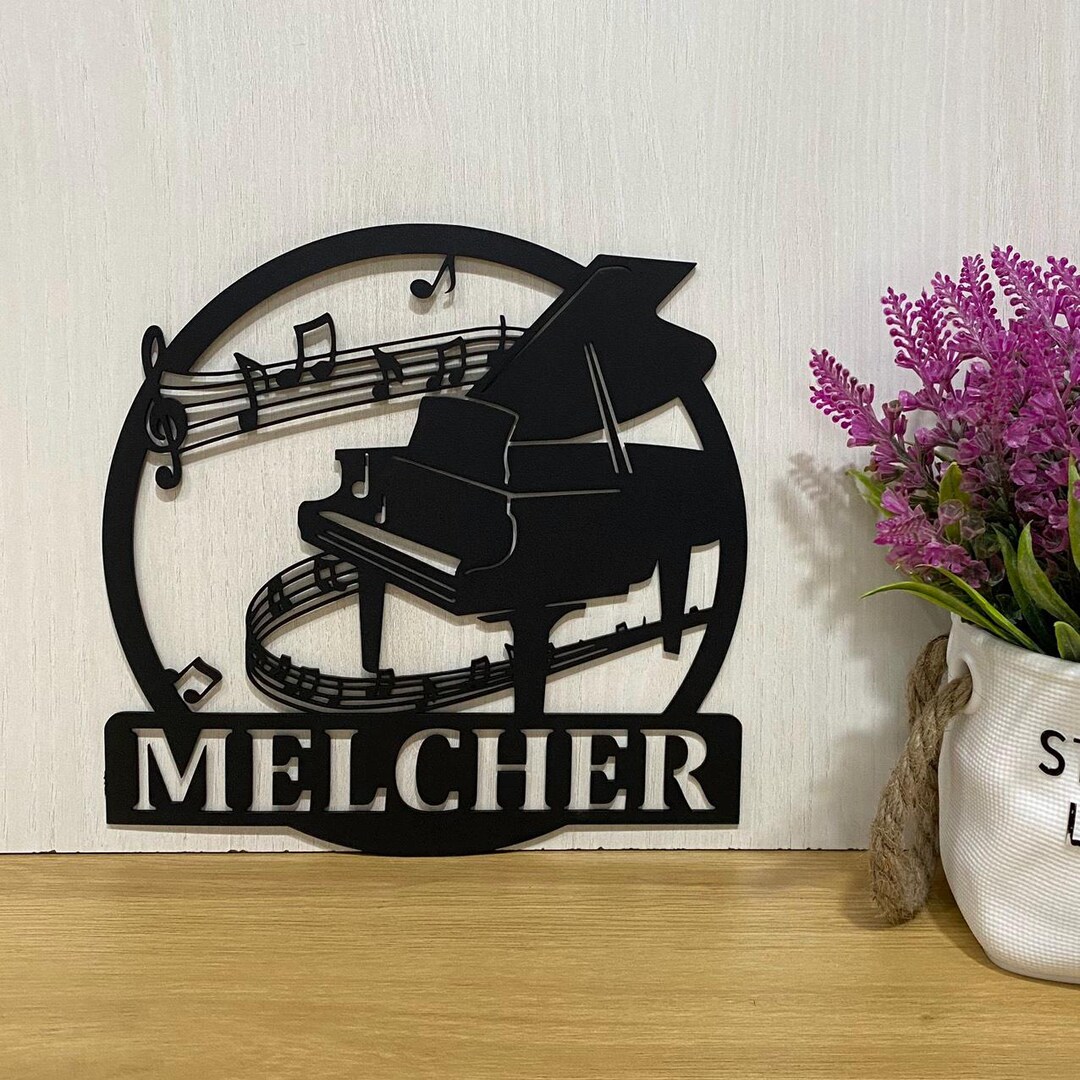 Custom Piano Metal Wall Art, Personalized Piano Player Metal Sign,piano ...