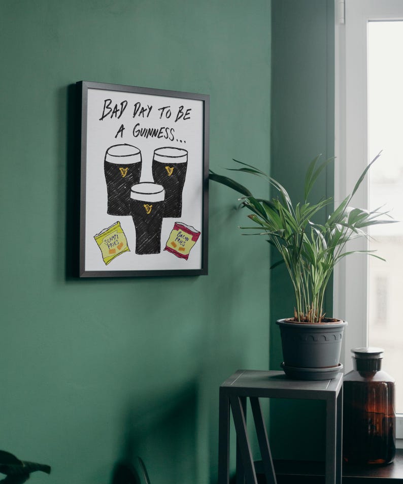 Guinness | Bad Day to Be... | Art Print - Etsy