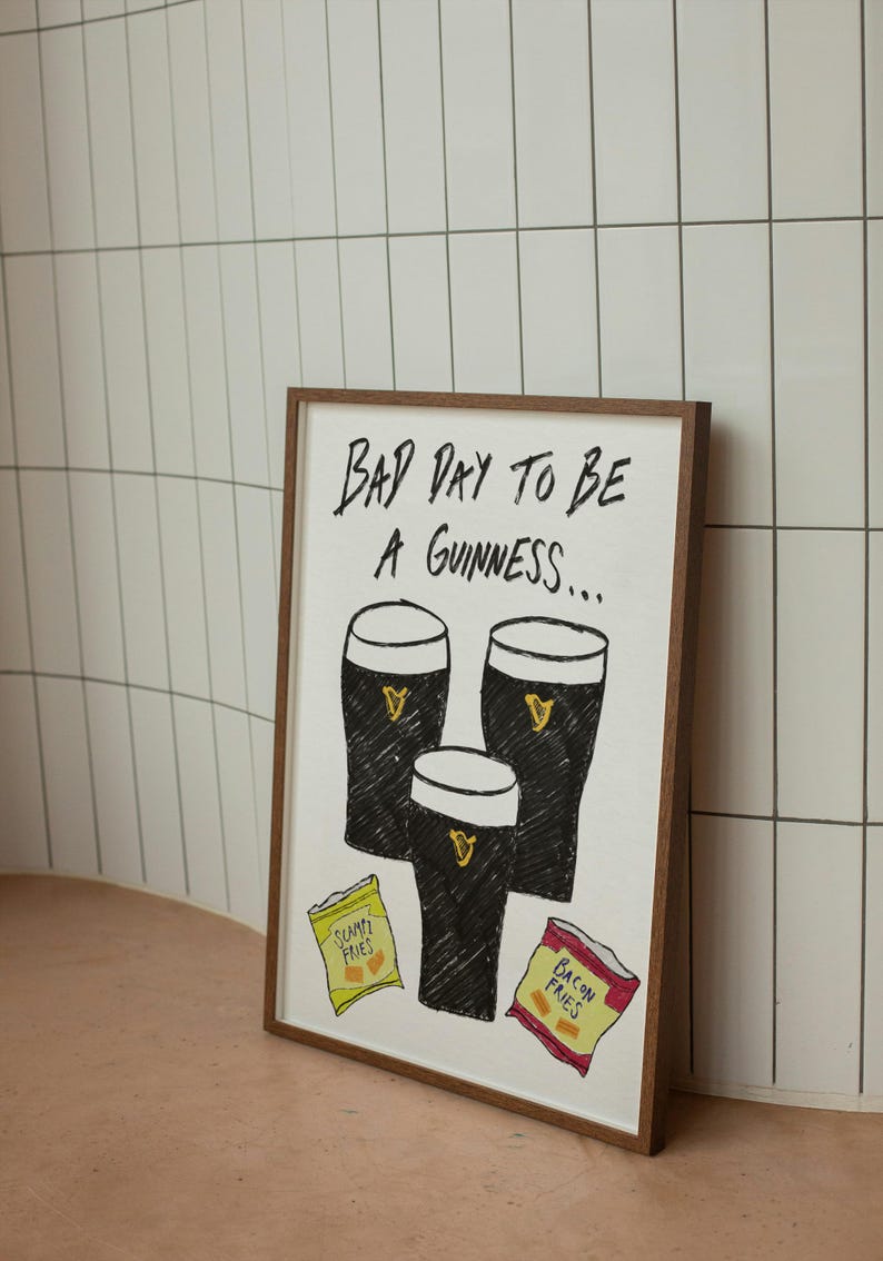 Guinness | Bad Day to Be... | Art Print - Etsy