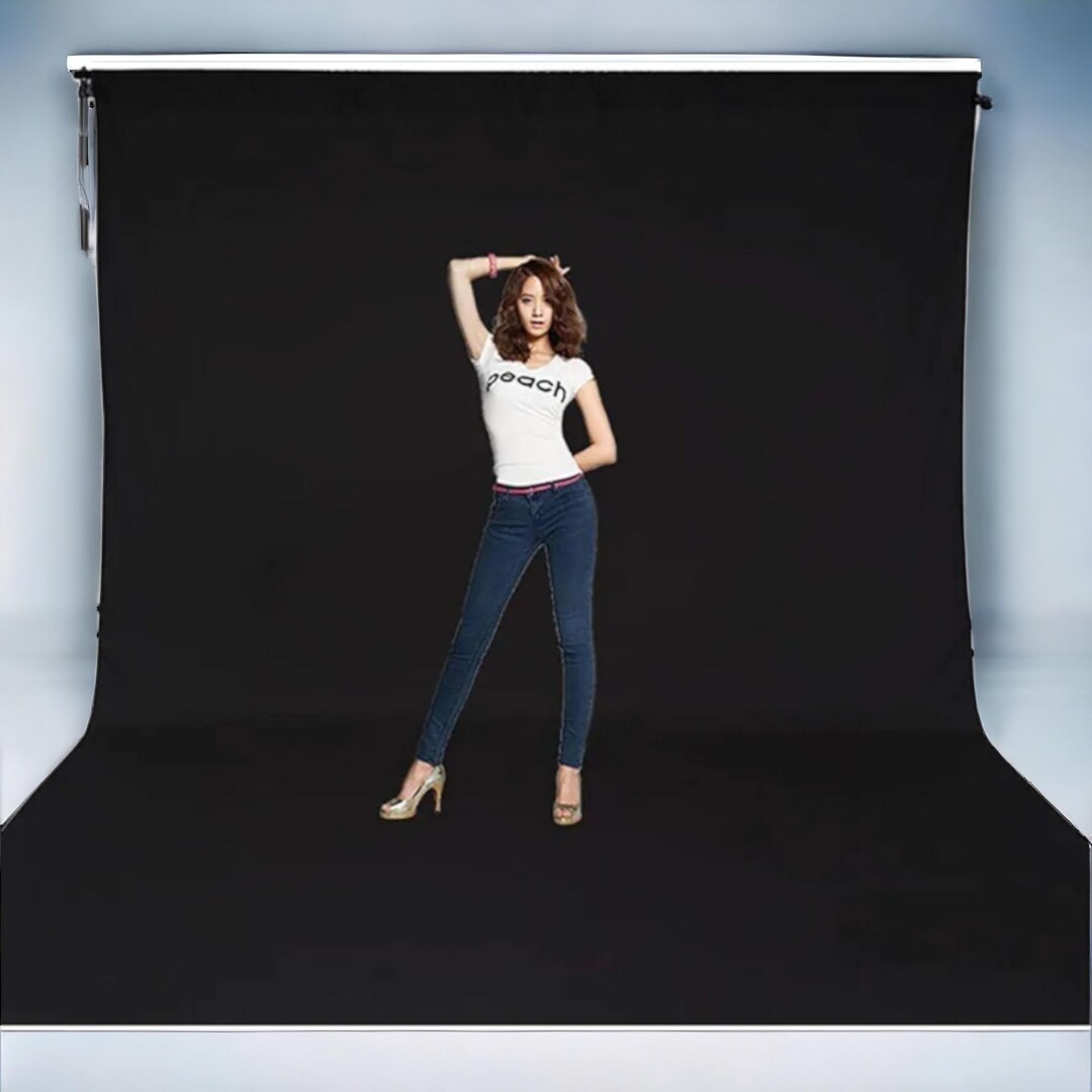 Solid Black Muslin Backdrop, 5x7ft Photography Background for Studio ...
