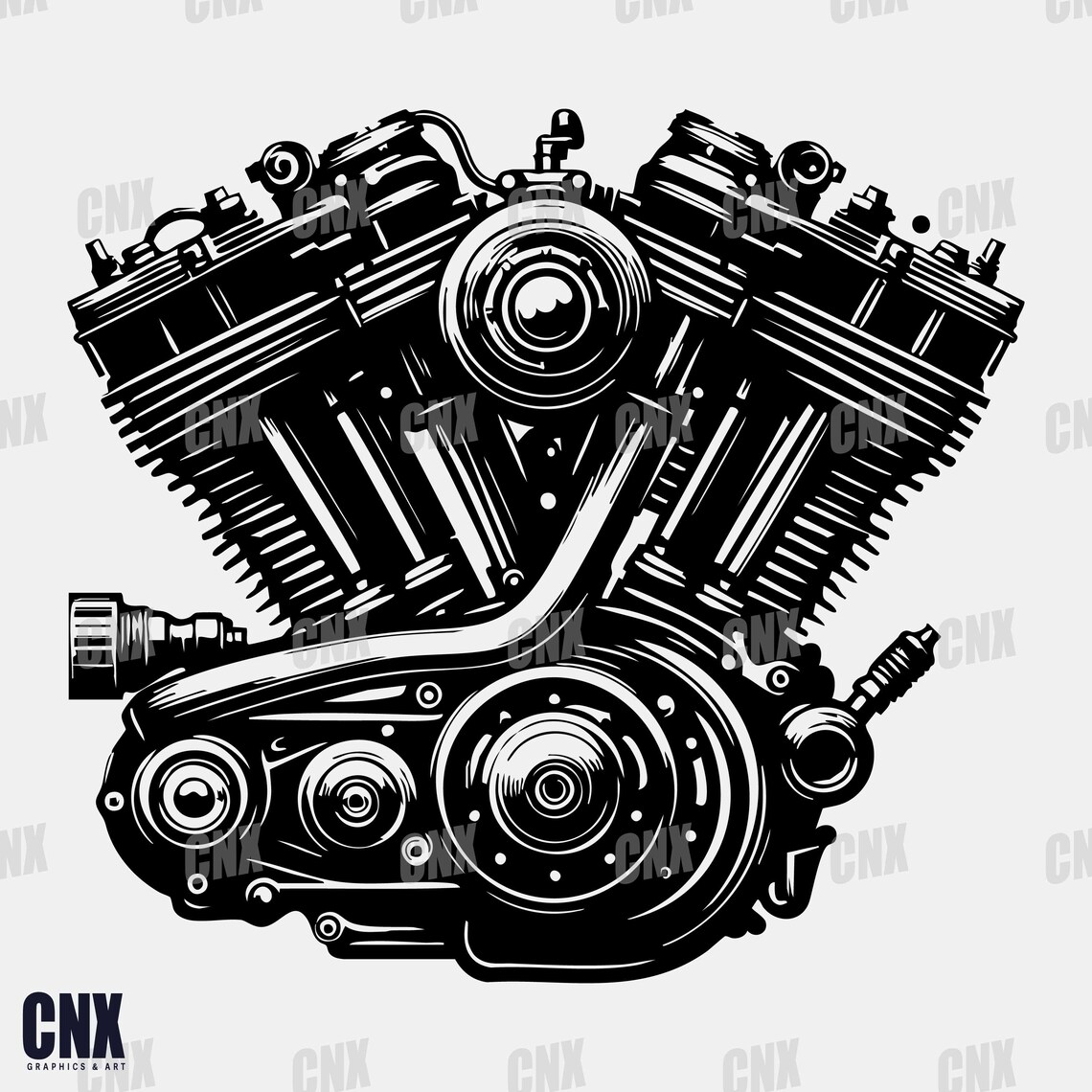 8 Motorcycle Engine Svg. Bundle Mechanic Motorcycle Svg. Chopper Biker ...