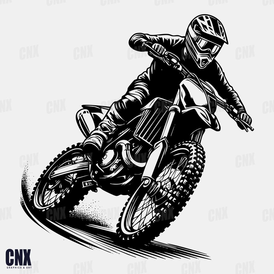 6 Motocross SVG Bundle. Dirt Bike Rider Silhouette. Extreme Sports Svg ...
