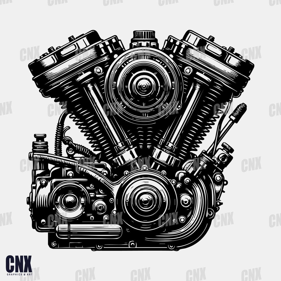 8 Motorcycle Engine Svg. Bundle Mechanic Motorcycle Svg. Chopper Biker ...