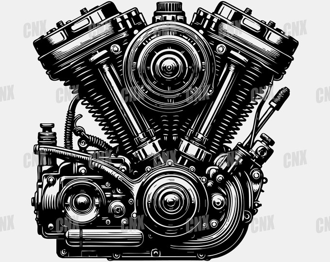 8 Motorcycle Engine Svg. Bundle Mechanic Motorcycle Svg. Chopper Biker ...