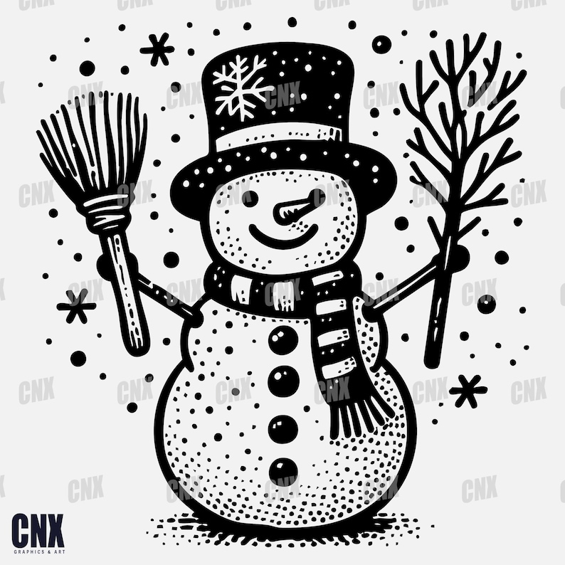 8 Snowman Svg. Bundle Snowman Silhouette. Christmas Snowman Svg. Cute ...