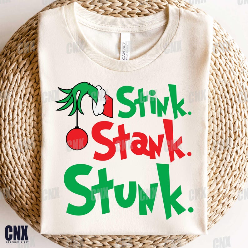Stink Stank Stunk Svg. Grinch Svg. Merry Grinchmas Svg. Cartoon Green ...