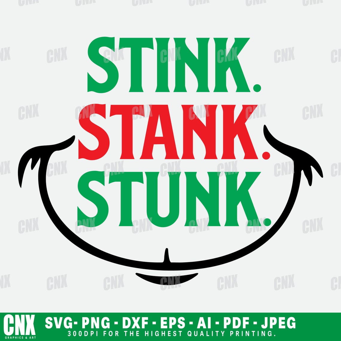 Stink Stank Stunk Svg. Grinch Svg. Merry Grinchmas Svg. Cartoon ...